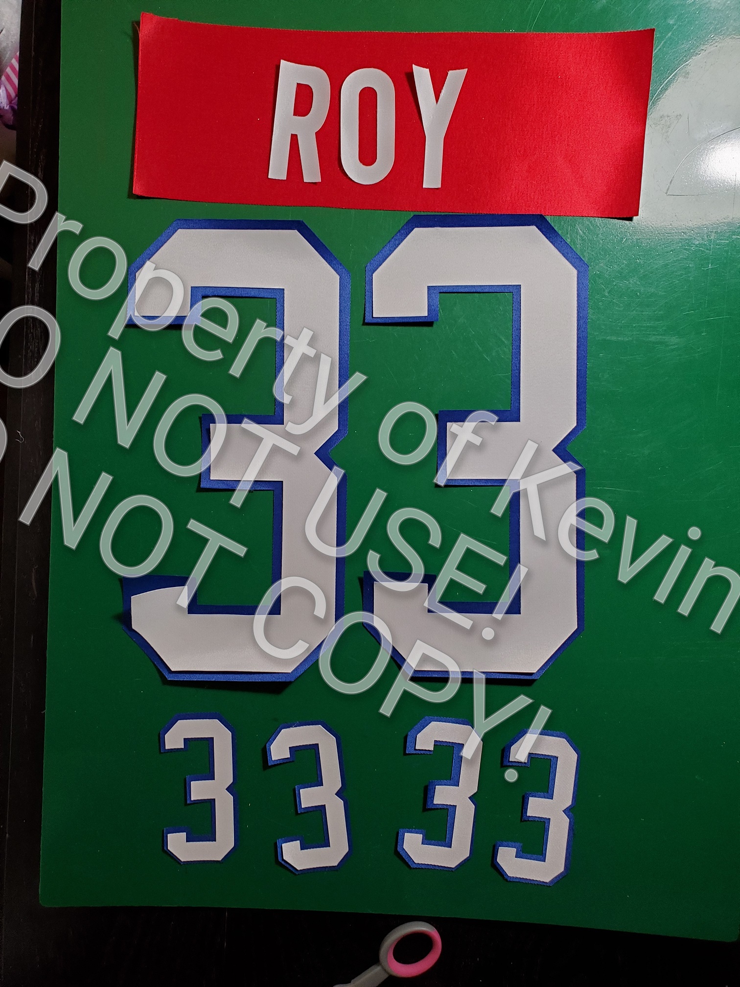 NHL Montreal Canadiens Jersey Kit Poly Twill Lettering Name Number