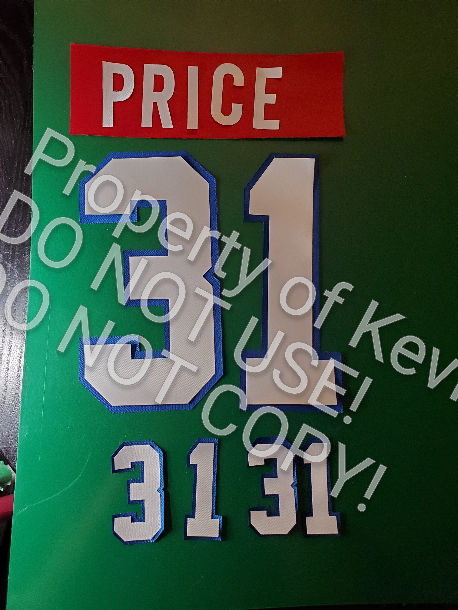 NHL Montreal Canadiens Jersey Kit Poly Twill Lettering Name Number